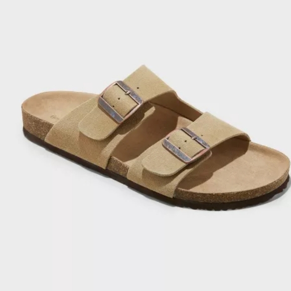 Goodfellow & Co | Shoes | Mens Jerry Suede Two Band Sandals Taupe ...